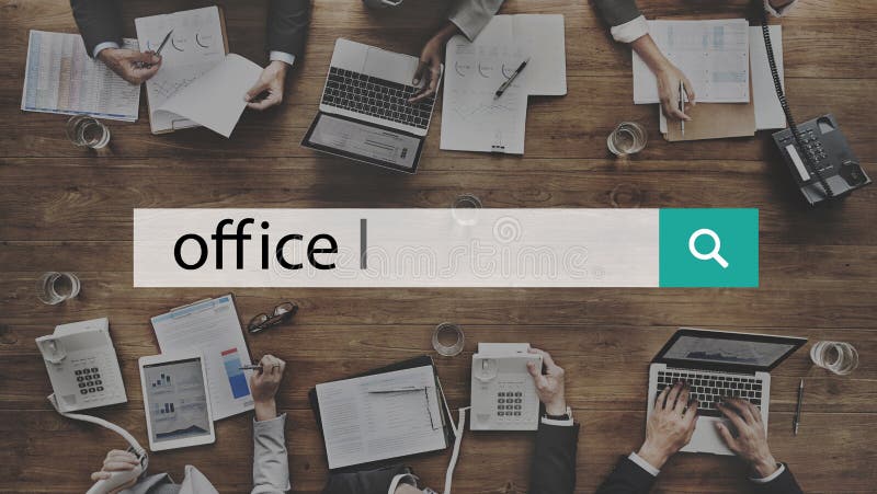 Office Workplace Headquarters Building Workspace Concept Stock Photo ...