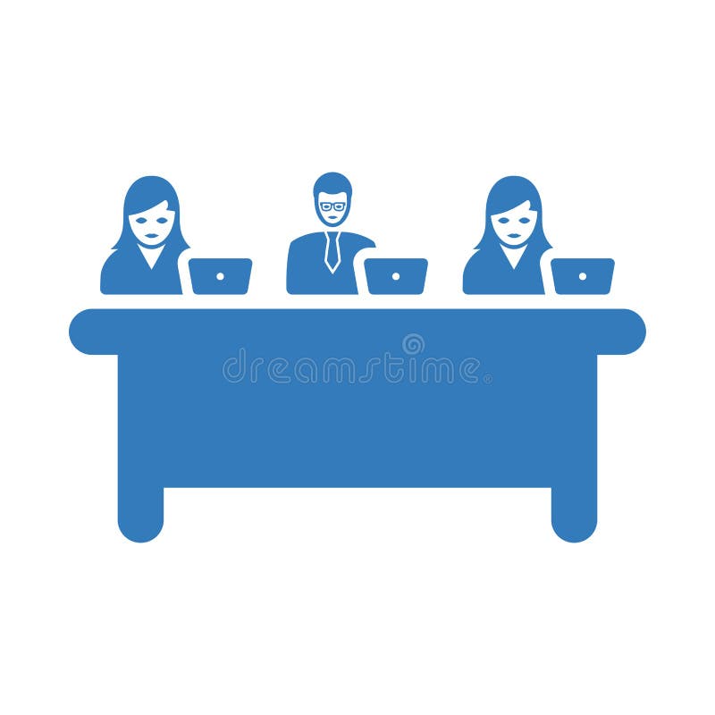Computer Desk Icon Logo stock vector. Illustration of workplace - 139712437