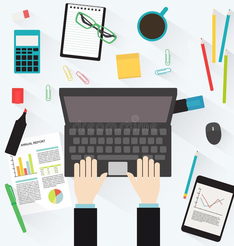 Office workplace stock illustration. Illustration of management - 45875651