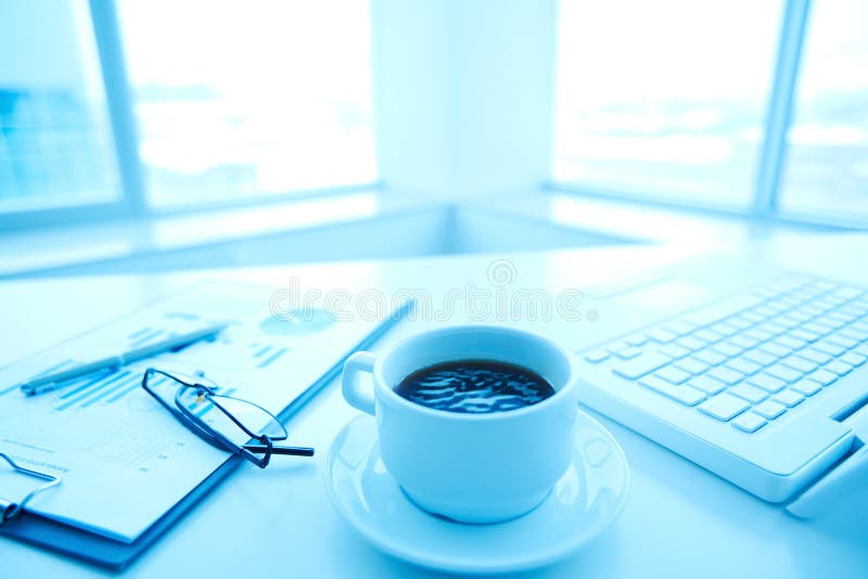 Morning workplace stock photo. Image of group, desk, place - 6006736