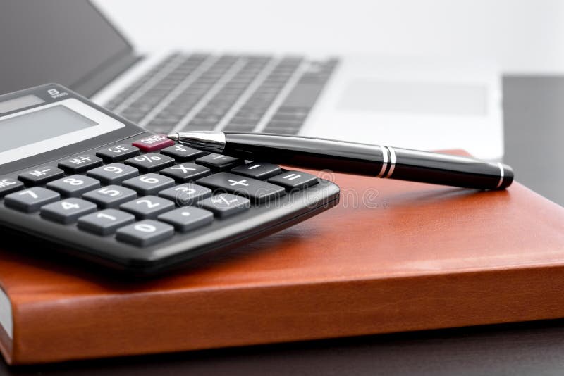 Office Workplace with Laptop Stock Image - Image of home, education ...