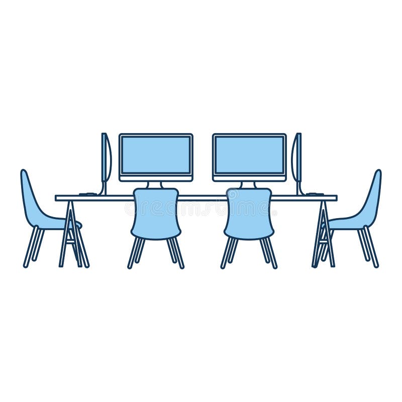 Office Workplace Meeting Room Icon Stock Vector - Illustration of table ...