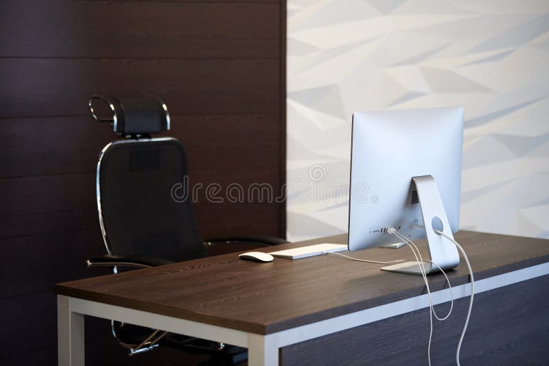 Office Workplace. Modern Work Place for Designer Stock Photo - Image of ...