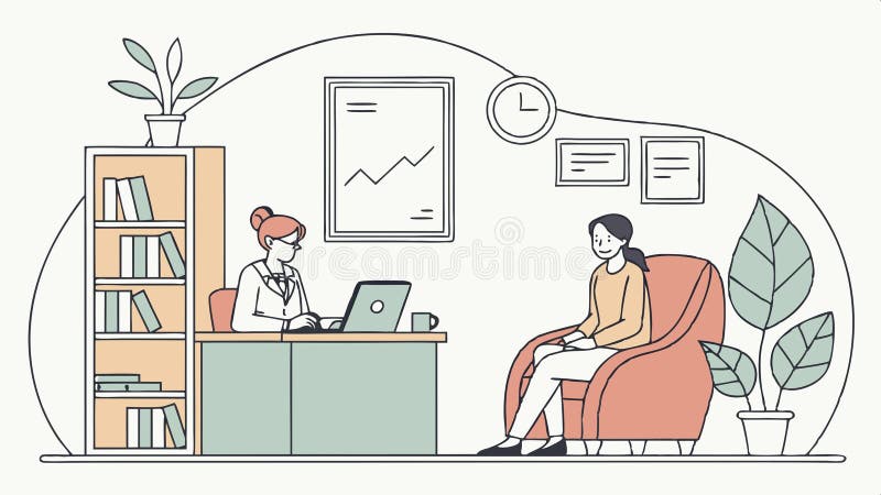 Office Workplace Scene, Business Office Illustration Vector Design ...