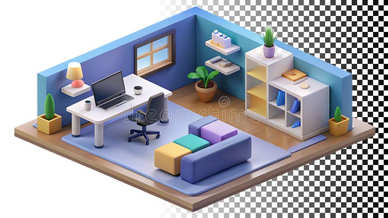 Typical Office Desk Setup Stock Illustrations – 125 Typical Office Desk ...