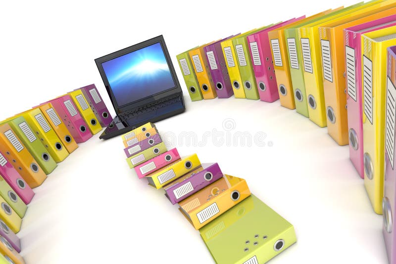 Office workstation stock illustration. Illustration of application ...