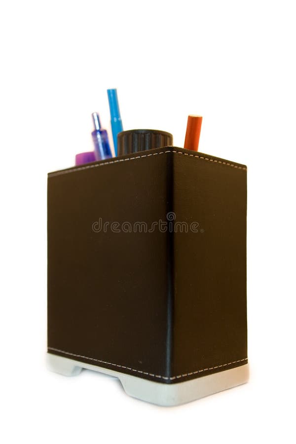 Office writing materials stock photo. Image of black - 12617612