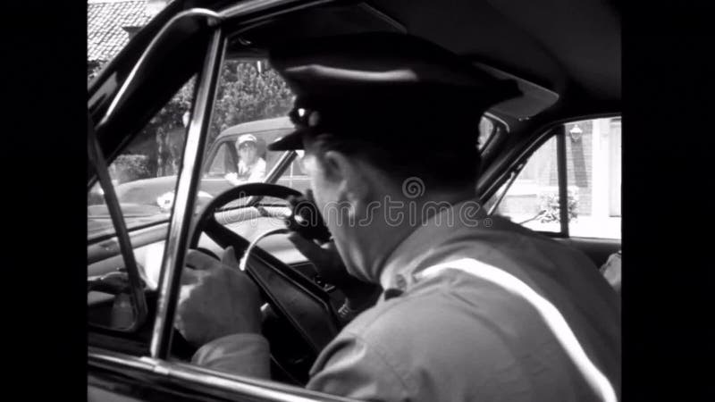 Officer in Police Car Calling for Backup Stock Video - Video of ...