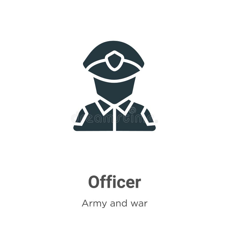 Officer Vector Icon on White Background. Flat Vector Officer Icon ...