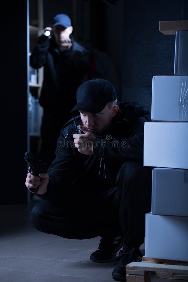 Officers during Dangerous Police Intervention Stock Photo - Image of ...