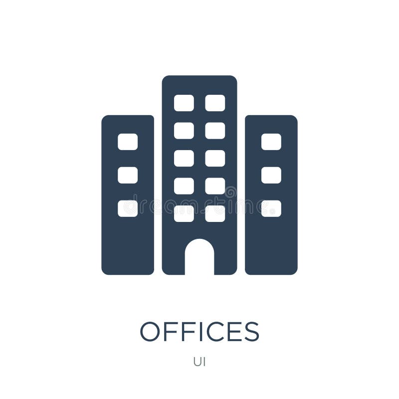 Offices Icon Vector Sign and Symbol Isolated on White Background Stock ...