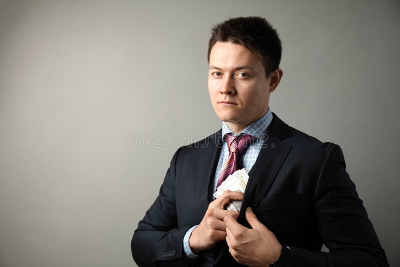 Giving Bribe To Official, Man in Suit is Corrupt Stock Photo - Image of ...