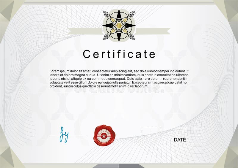 Official Certificate with Silver Emblem Stock Vector - Illustration of ...