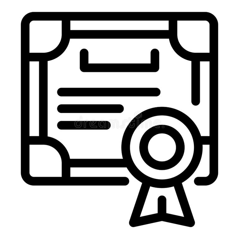 Official Certificate with Stamp Showing Successful Completion Stock ...