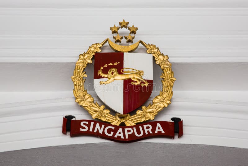 Official Coat of Arms of the President of Singapore Editorial Stock ...