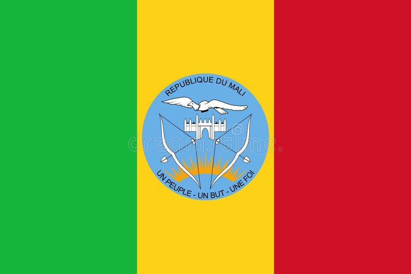 The Official Current Flag and Coat of Arms of the Republic of Mali ...