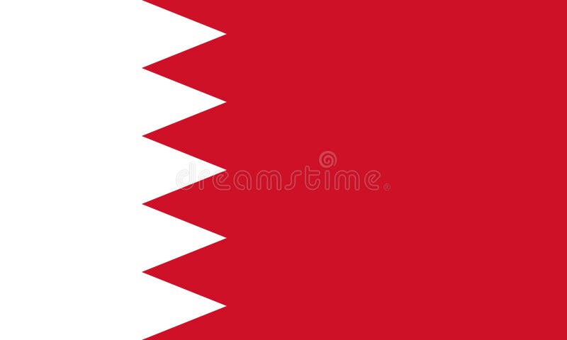 The Official Current Flag of the Kingdom of Bahrain. State Flag of ...