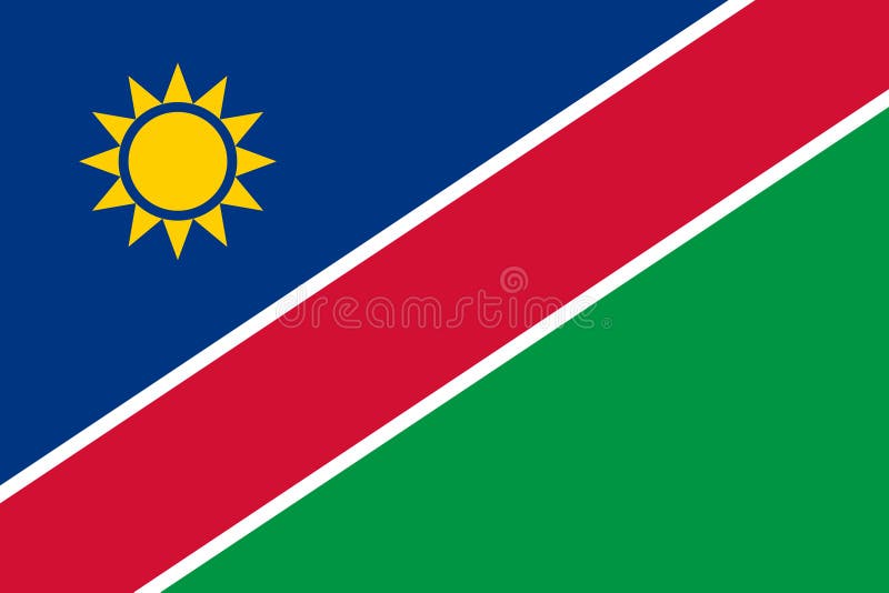 The Official Current Flag of Republic of Namibia. State Flag of Namibia ...