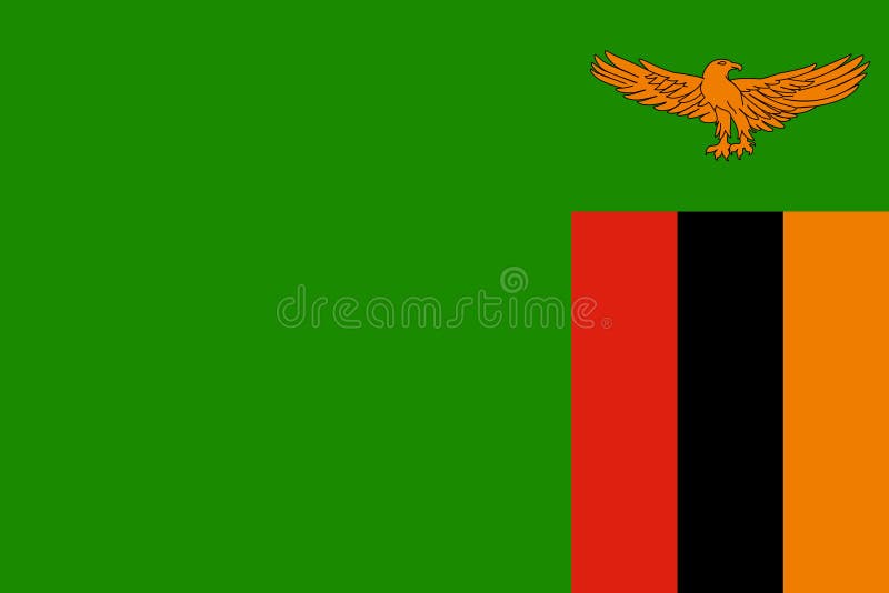 The Official Current Flag of Republic of Zambia. State Flag of Zambia ...