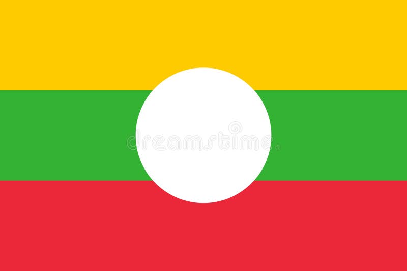 The Official Current Flag of Shan State. State Flag of Shan Stock ...