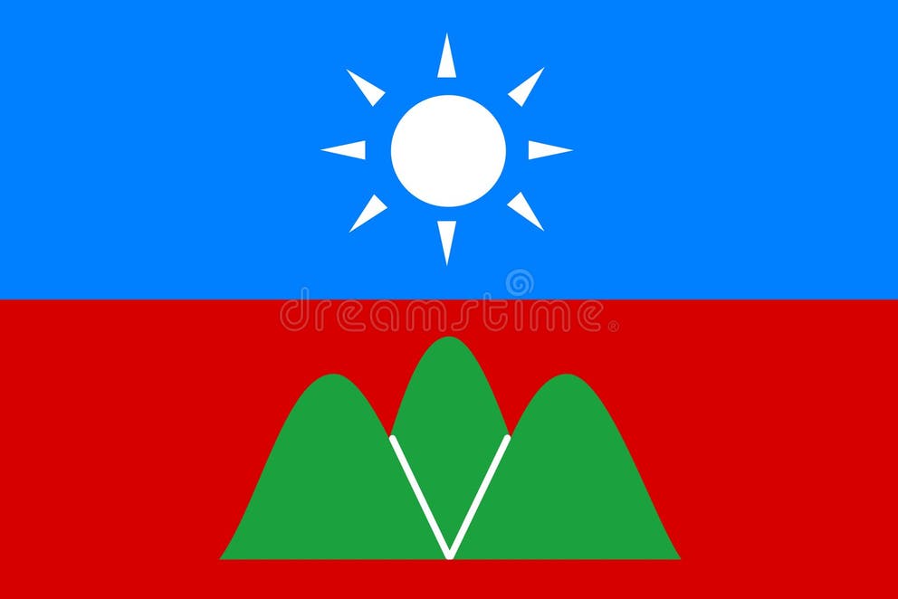 The Official Current Flag of Wa Flag. State Flag of Wa Stock ...