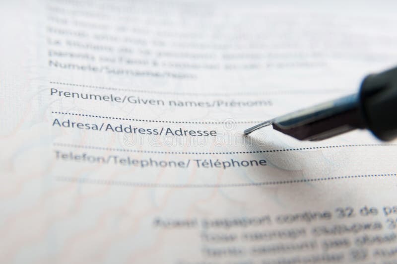 Official document stock image. Image of ballpoint, introduce - 65832051