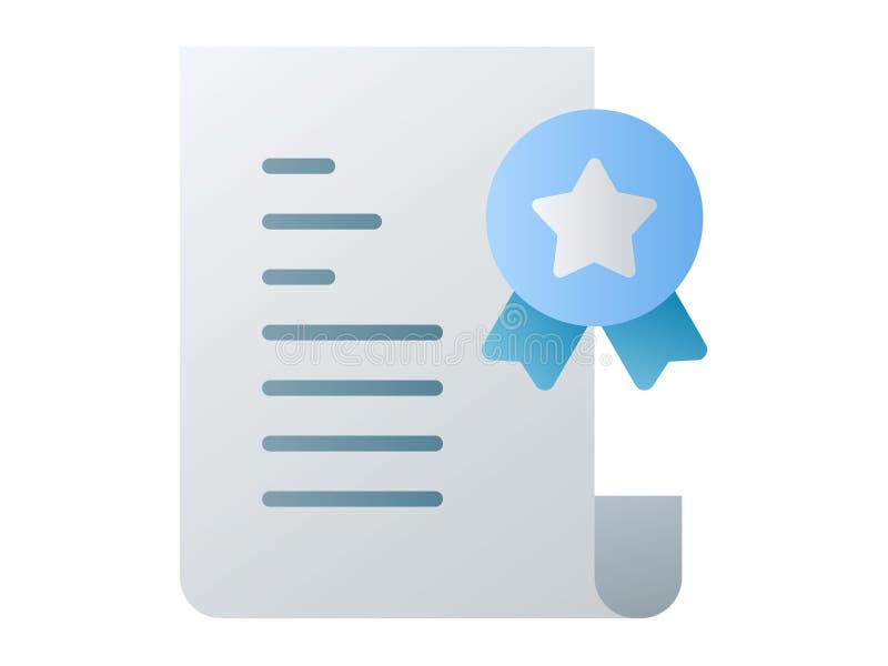 Official Document Single Isolated Icon with Smooth Style Stock Vector ...