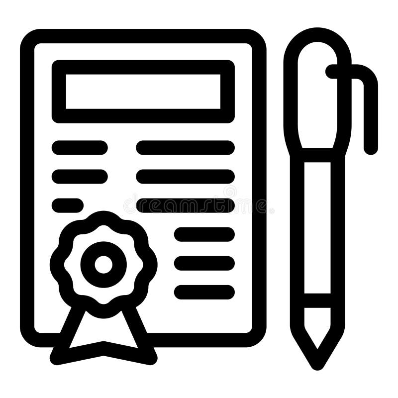 Official Document with Stamp and Pen Showing Agreement Being Signed ...