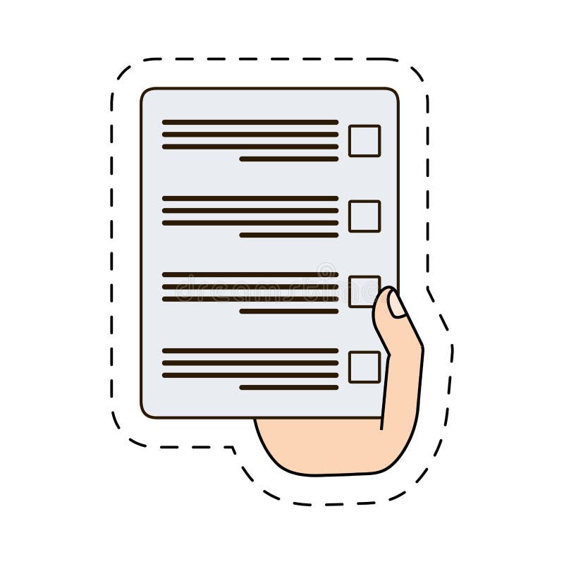 Official Documents in the Hand Icon Design Stock Illustration ...