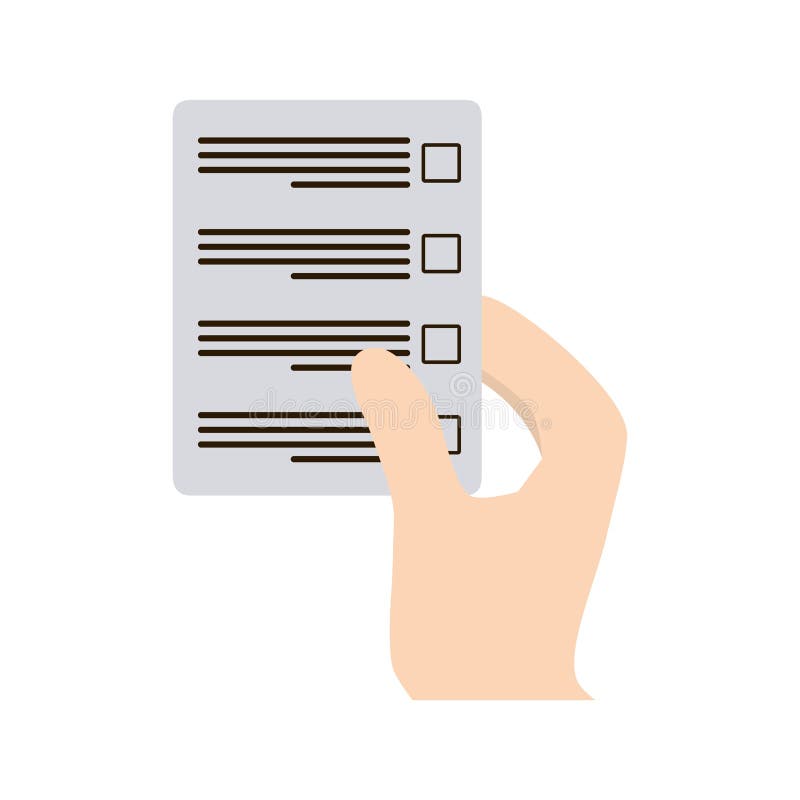 Official Documents in the Hand Icon Design Stock Illustration ...