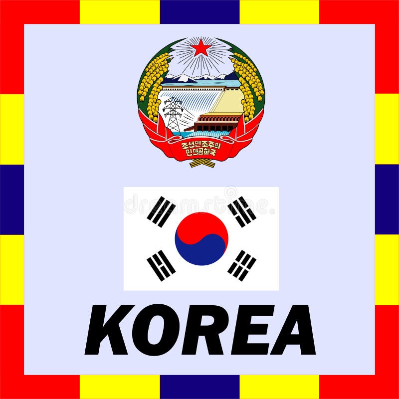Official Ensigns, Flag of Korea Stock Illustration - Illustration of ...