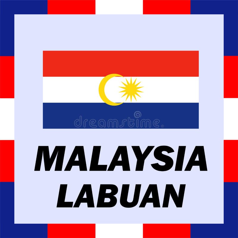 Official Ensigns, Flag of Malaysia - Labuan Stock Illustration ...