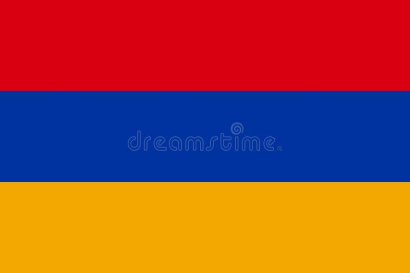 The Official Flag of Armenia with a Rectangular Shape Stock ...