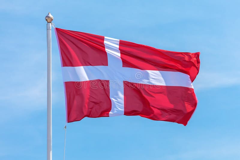 The Official Flag of Denmark Stock Image - Image of european, culture ...