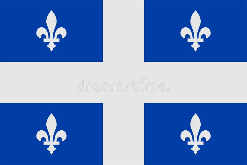 Official Flag of Quebec. Province of Canada Stock Illustration ...