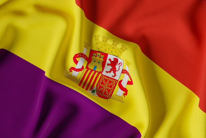 Spanish Republic Historical Flag and Coat of Arms, Spain, 1931-1939 ...