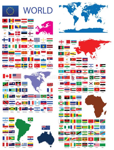 Official Flags of the World Stock Vector - Illustration of france, asia ...