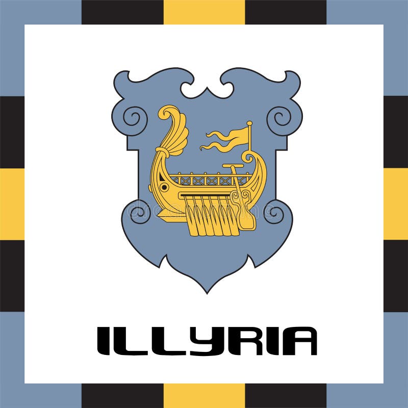 Official Government Ensigns of Illyria Stock Illustration ...