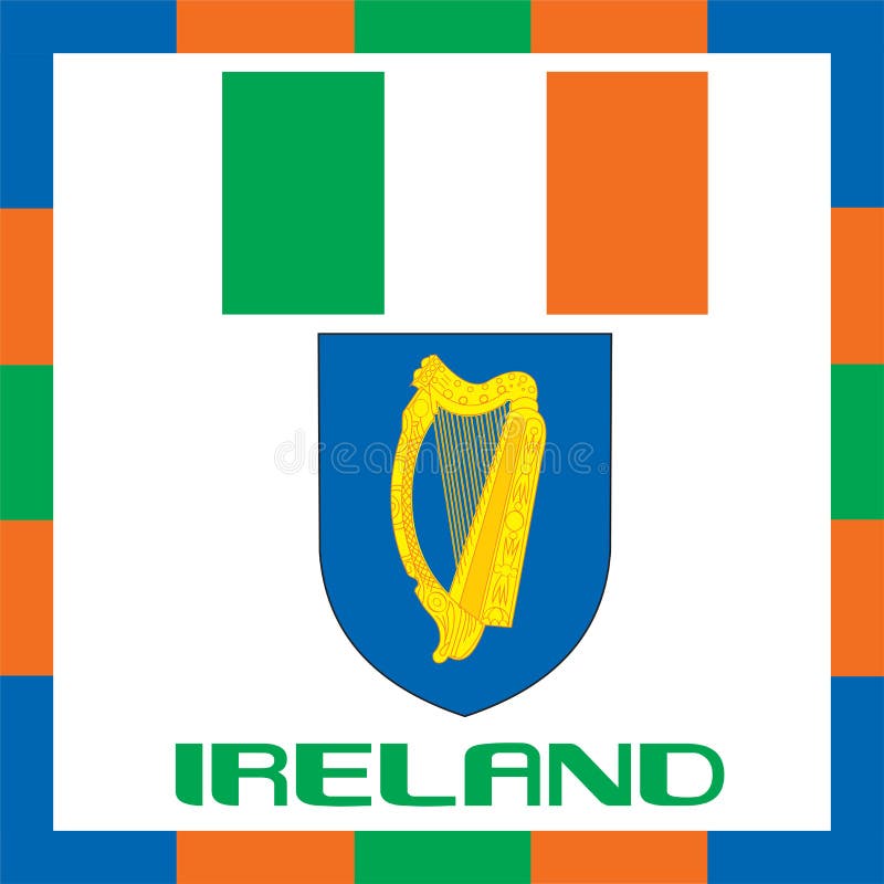 Official Government Ensigns of Ireland Stock Illustration ...