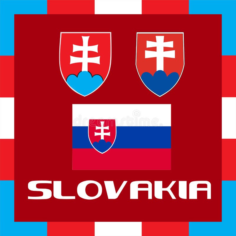 Official Government Ensigns of Slovakia Stock Illustration ...