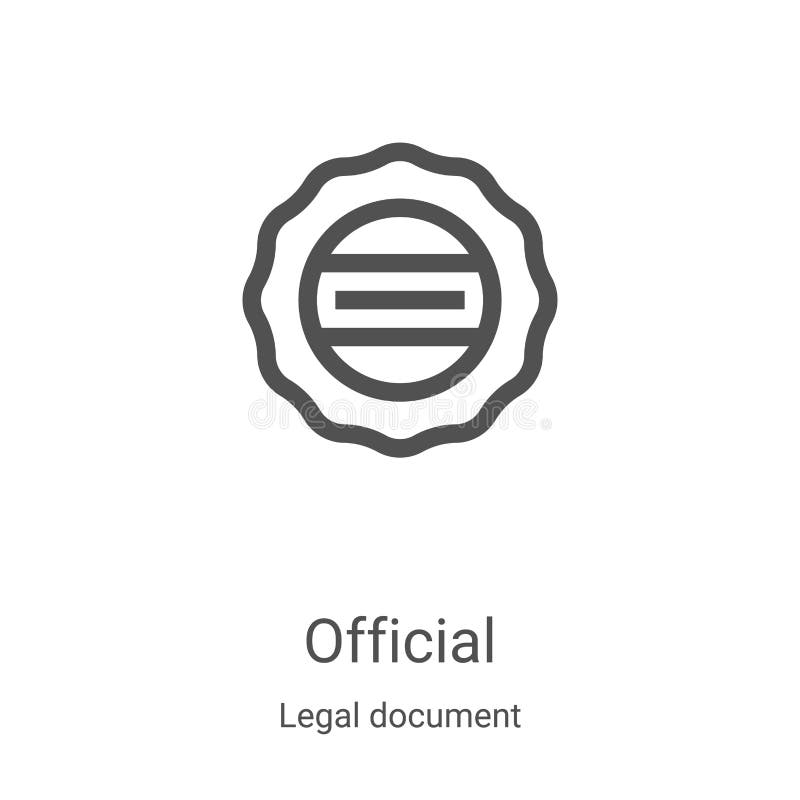 Official Icon Vector from Legal Document Collection. Thin Line Official ...