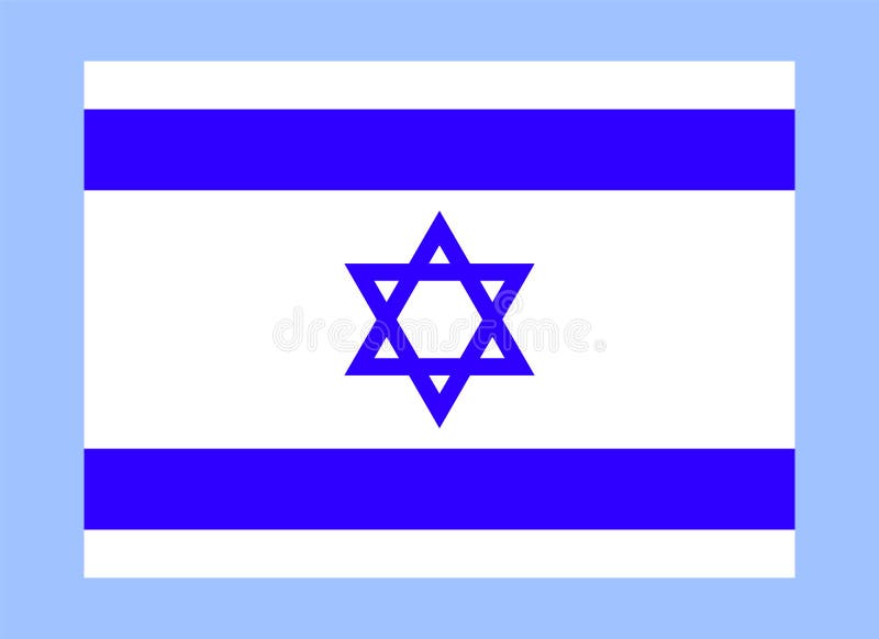 Official Israel flag stock vector. Illustration of flat - 89489329