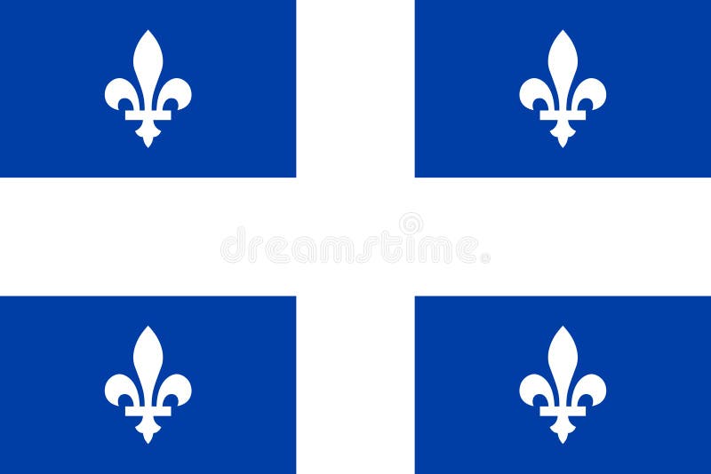 Flag of Quebec stock illustration. Illustration of frame - 209942185