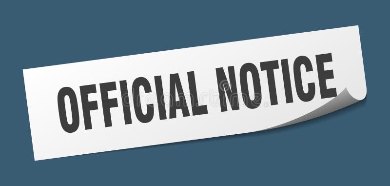 Official Notice Sticker. Official Notice Square Isolated Sign Stock ...