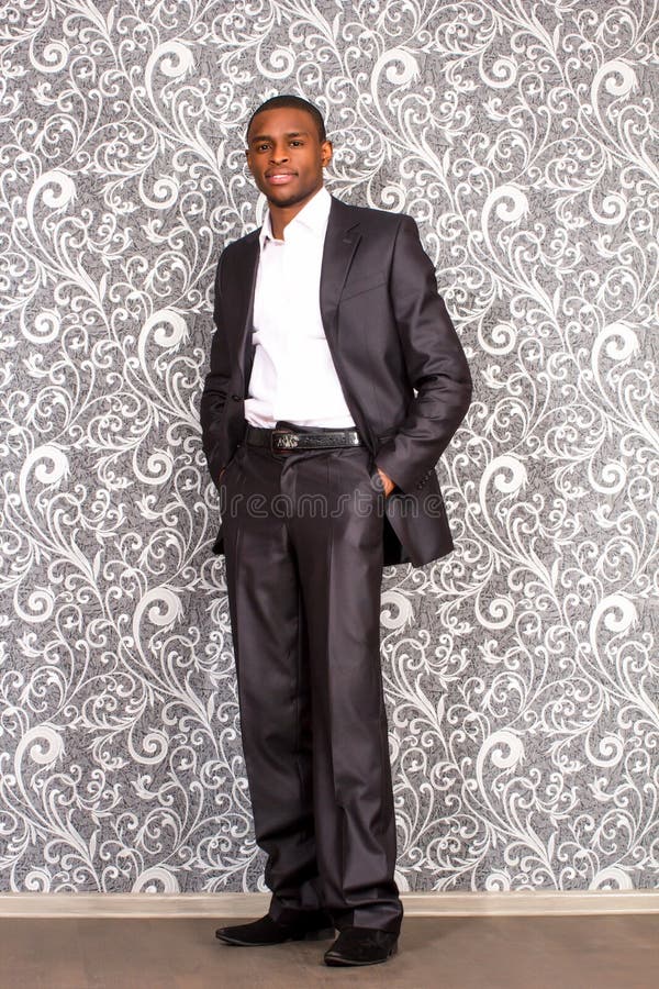 Official Portrait of Black Young Man Stock Photo - Image of stand ...