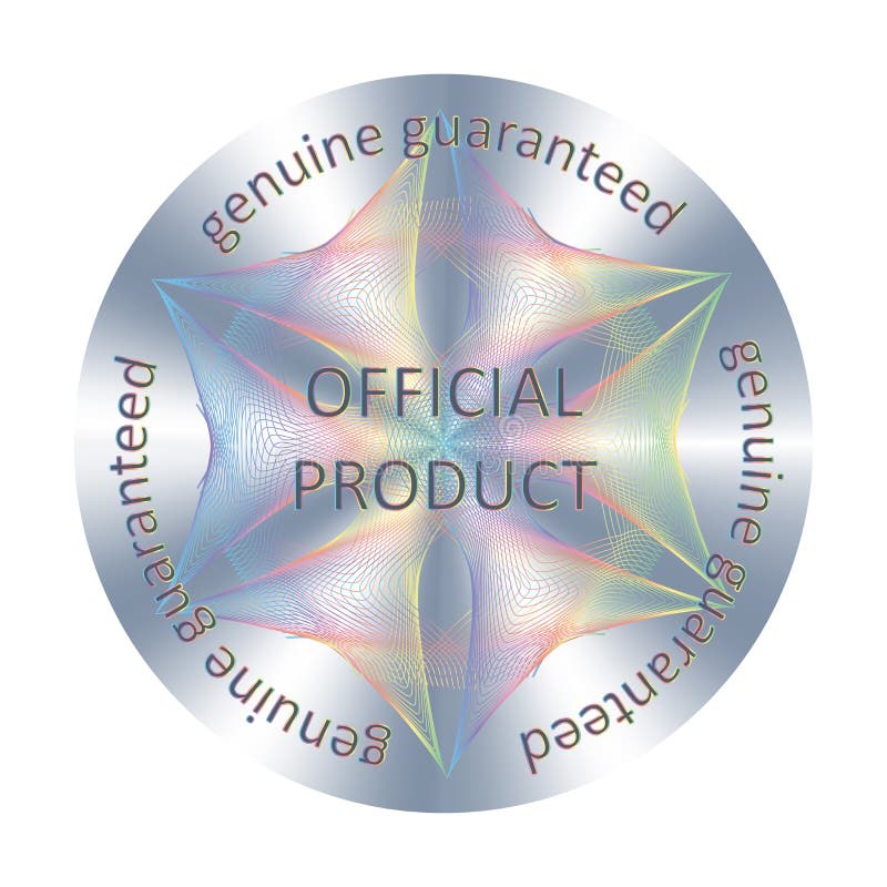 Official Product Circle Hologram Sticker. Vector Official Assurance ...