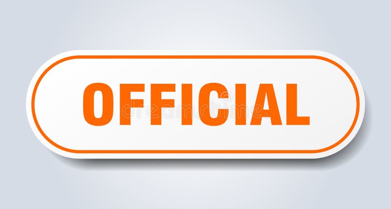Official Sign. Rounded Isolated Button. White Sticker Stock Vector ...