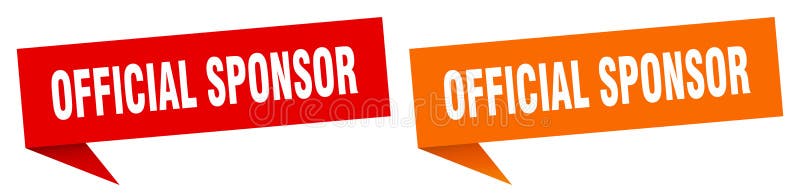 Official Sponsor Banner. Official Sponsor Speech Bubble Label Set Stock ...