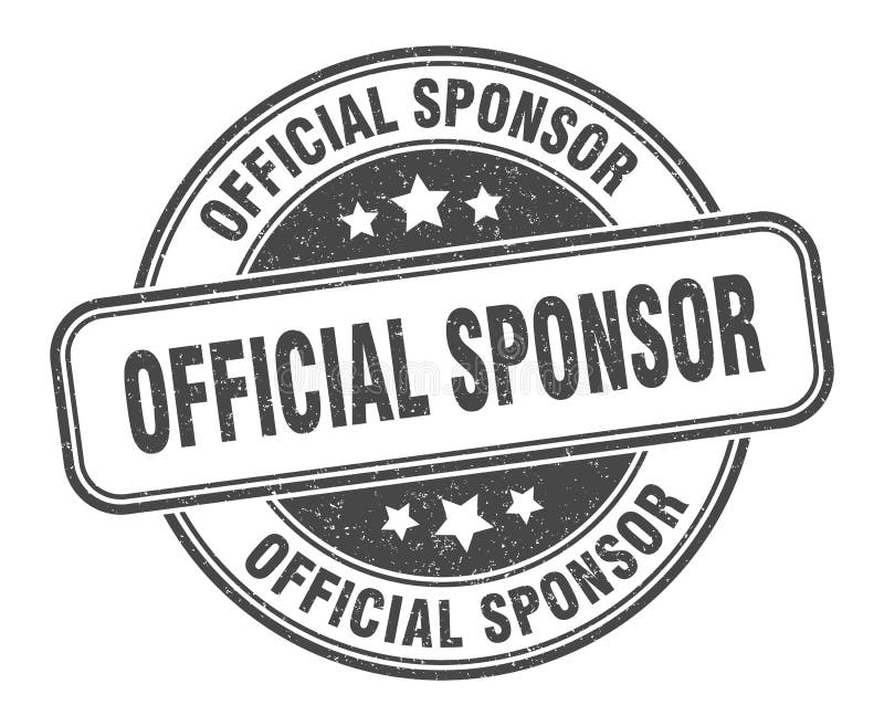 Official Sponsor Stamp. Official Sponsor Label. Round Grunge Sign Stock ...