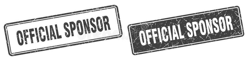 Official Sponsor Stamp Set. Official Sponsor Square Grunge Sign Stock ...